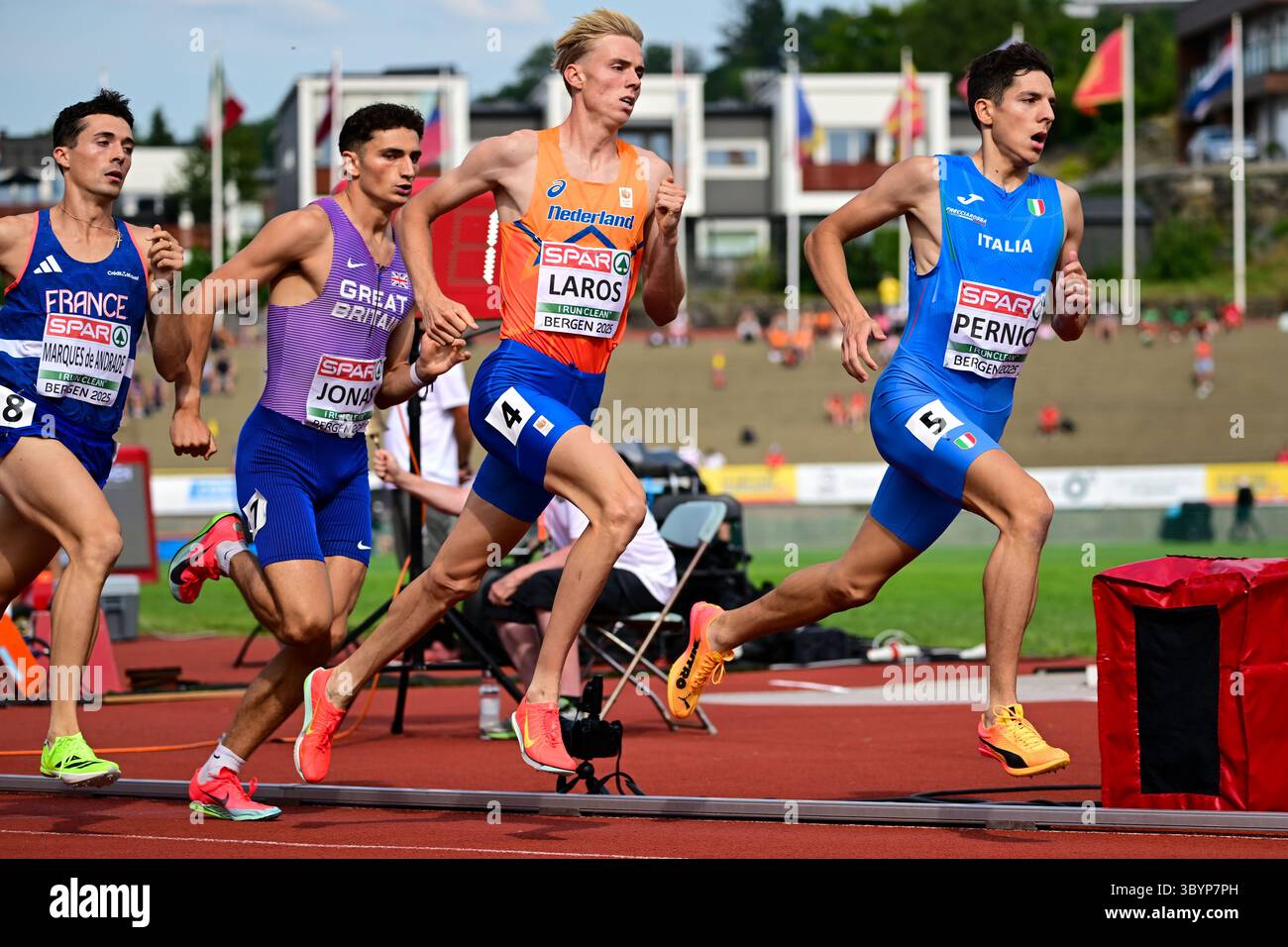 BERGEN, NORWAY - JULY 20: Niels Laros of the Netherlands competing in the 800m Men during Day 4 ...