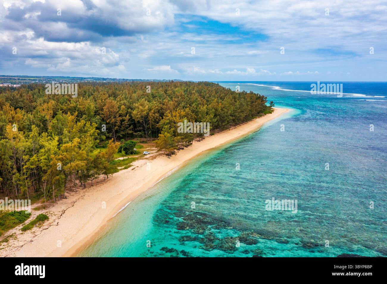 Palmar beach on the east coast, Indian Ocean, Mauritius Island. Palmar ...