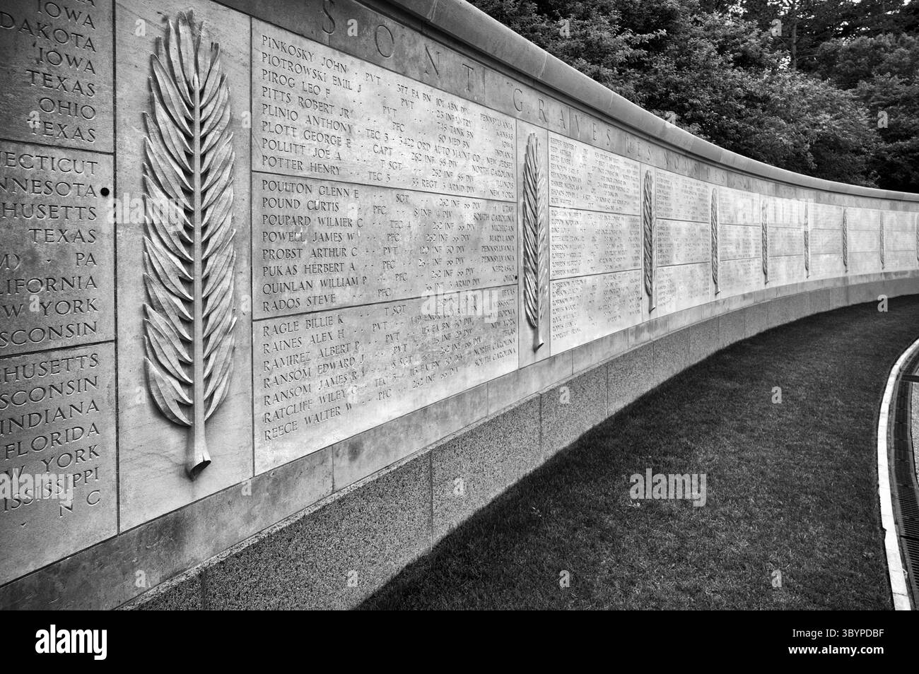 Wall of the Missing, wall with the names of missing US soldiers ...