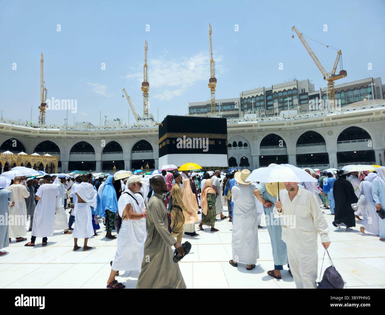 Mecca, Saudi Arabia, June 20 2024: The Kaaba in Ihram Kiswa which is ...
