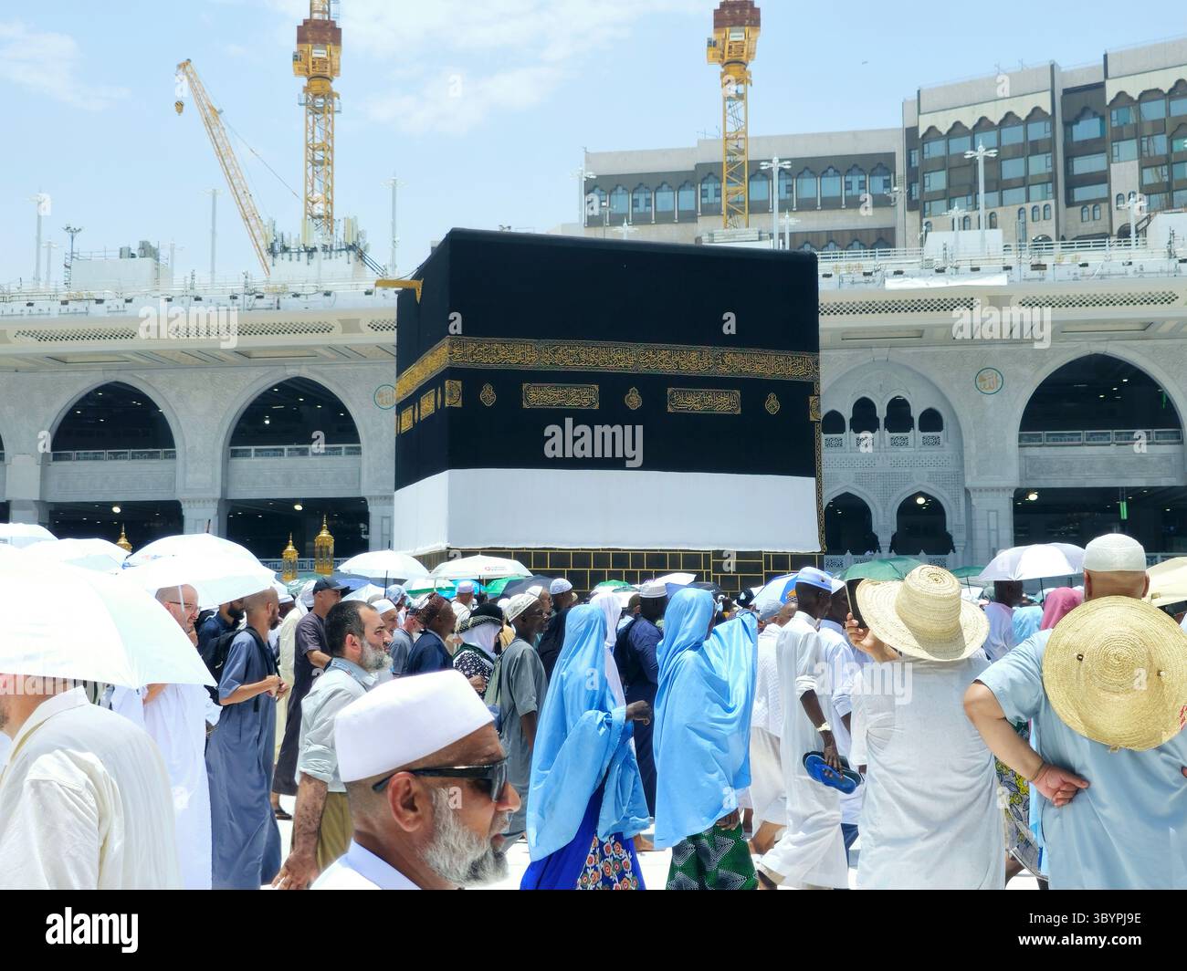 Mecca, Saudi Arabia, June 20 2024: The Kaaba in Ihram Kiswa which is ...