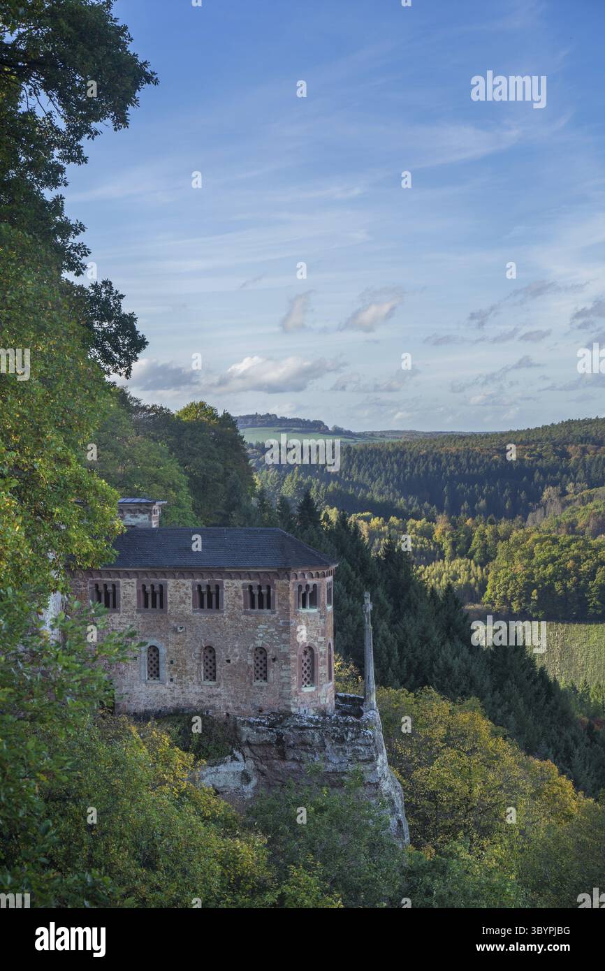 View to the old hermitage from monk near the german village Kastel ...