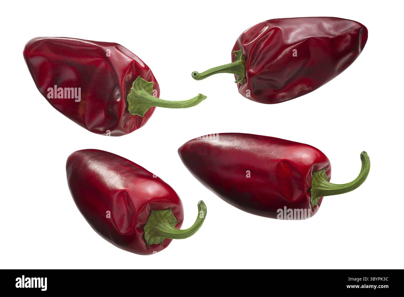 Dried Chile Peppers (Capsicum annuum fruits), short whole pods Stock ...