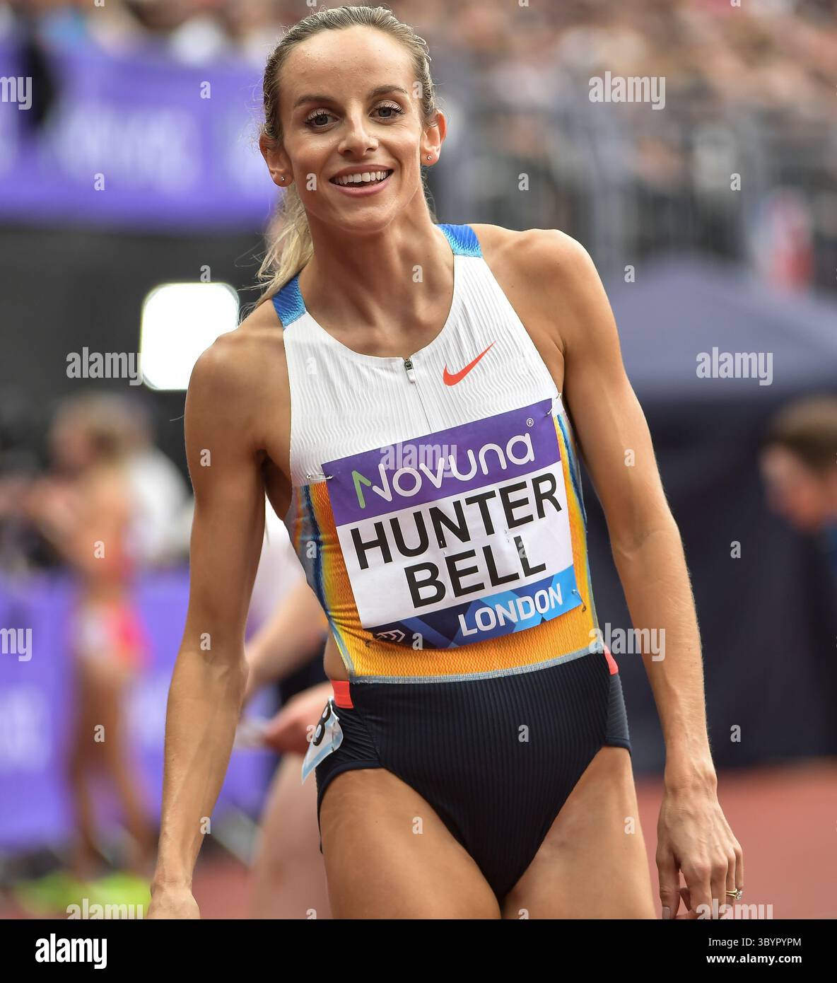 Georgia Hunter Bell of Great Britain competing in the women’s 800m race ...