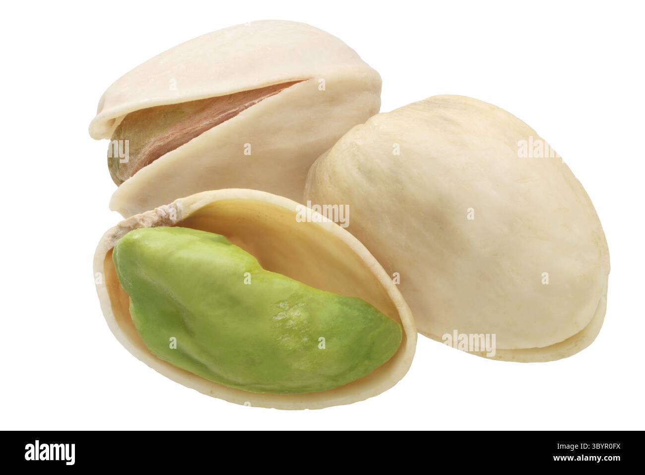 Pistachios (Pistacia vera seeds) with cracked shell, raw Stock Photo ...