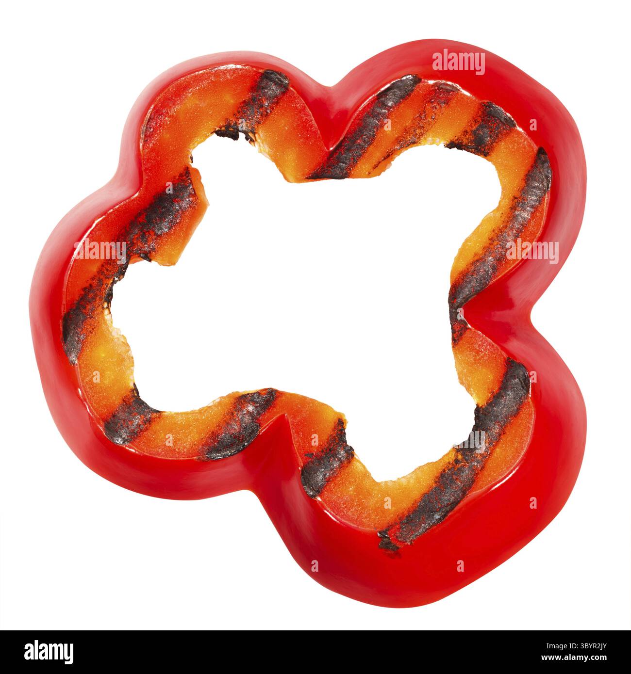 Grilled Paprika or Bell Pepper slice, top view Stock Photo - Alamy