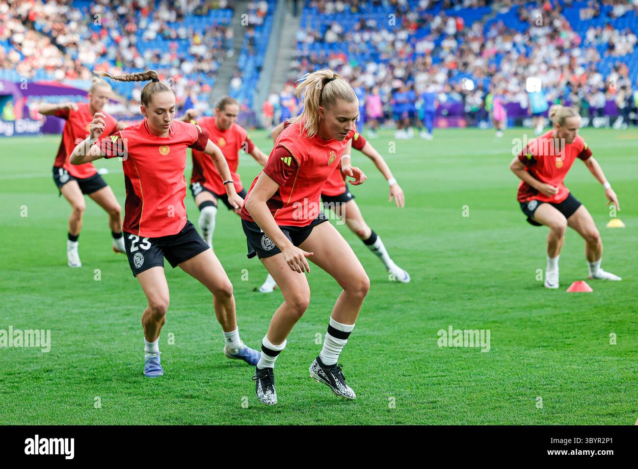 Germany training during prematch the UEFA Womens EURO 2025 Quarter ...