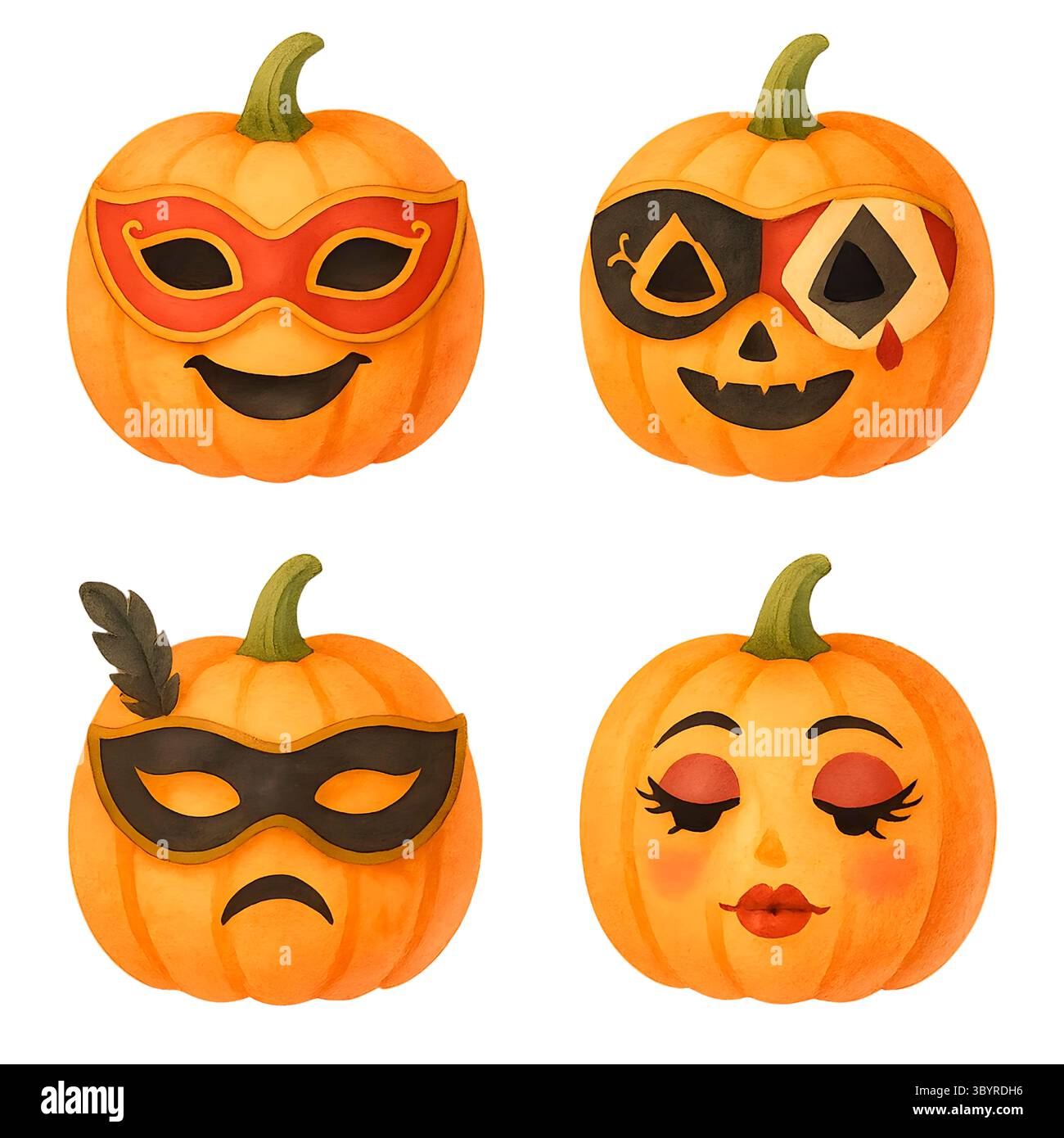 Hand Painted Halloween Clipart – Cute Ghosts, Props & Spooky Objects in ...