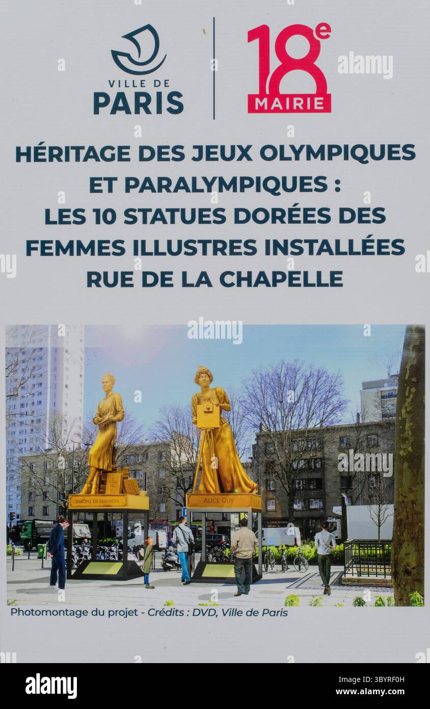 During the 2024 Paris Olympics, ten gilded statues were erected in ...
