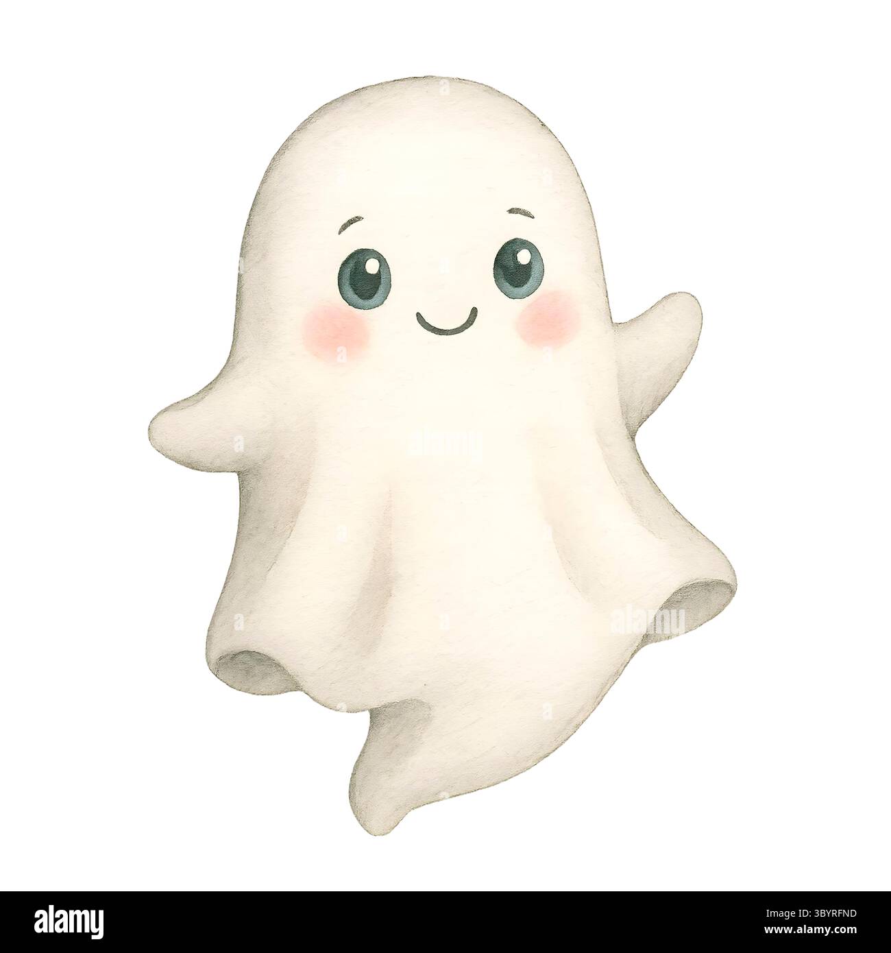 Hand Painted Halloween Clipart – Cute Ghosts, Props & Spooky Objects in ...