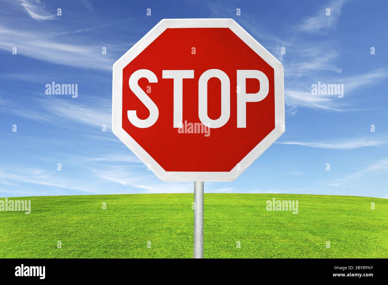 Roadside stop sign in outdoor Stock Photo - Alamy