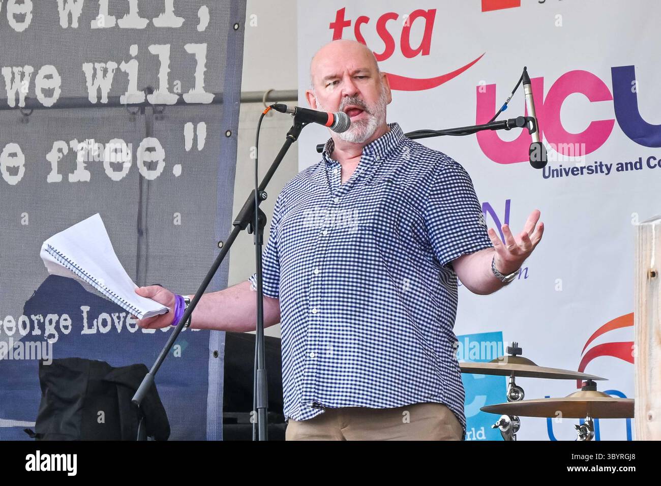 Tolpuddle, Dorset, UK. 20th July 2025. Mick Whelan, ASLEF General ...