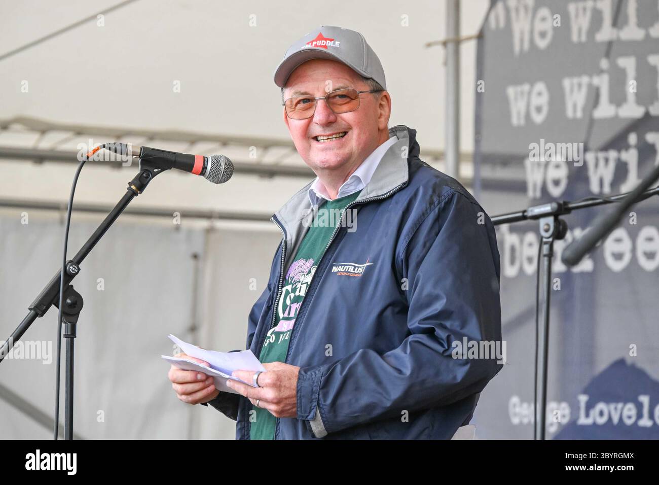 Tolpuddle, Dorset, UK. 20th July 2025. Mark Dickinson, TUC President ...