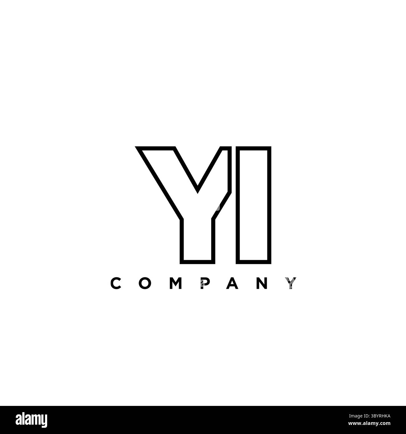 Trendy letter Y and I, YI logo design template. Minimal monogram ...