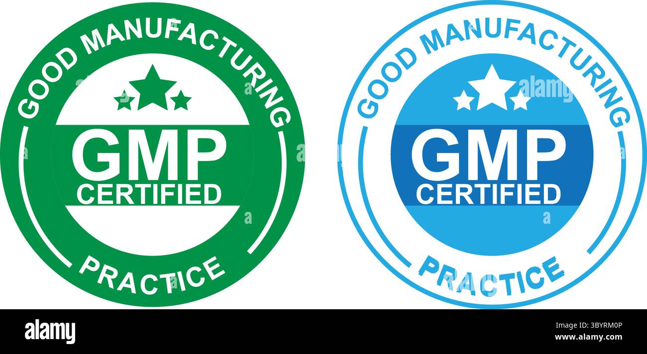 Animated GMP Certified Badge for Product Safety and Manufacturing ...
