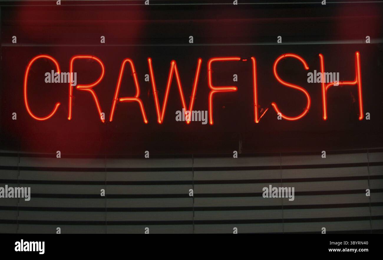 Photograph Composite Neon Seafood Restaurant Signs Crawfish Stock Photo ...