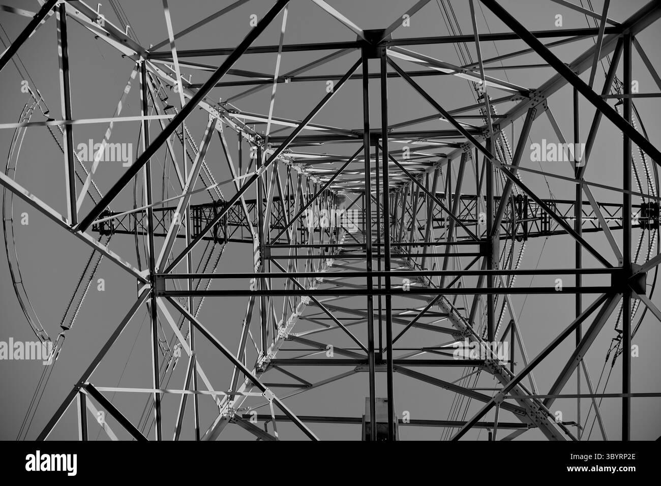 High voltage electrical base Black and White Stock Photos & Images - Alamy