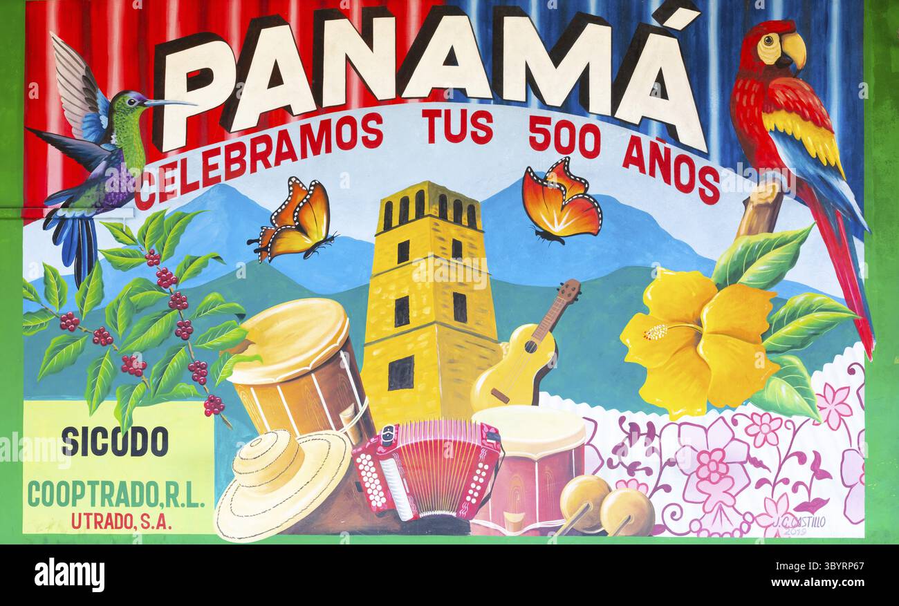 Panama Dolega, August 5, mural created in 2019 that represents the ...