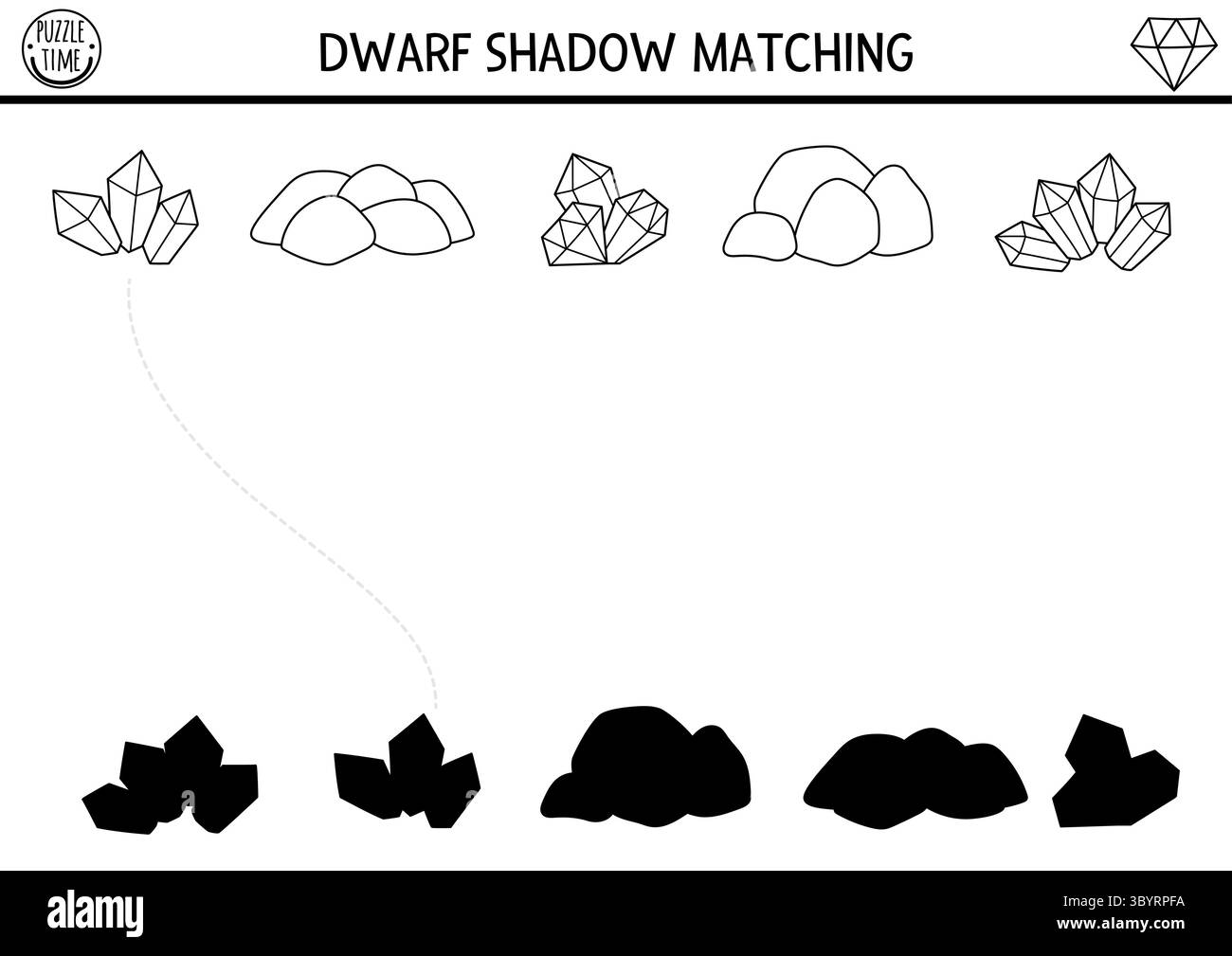 Dwarf shadow matching activity with precious stones and metals ...