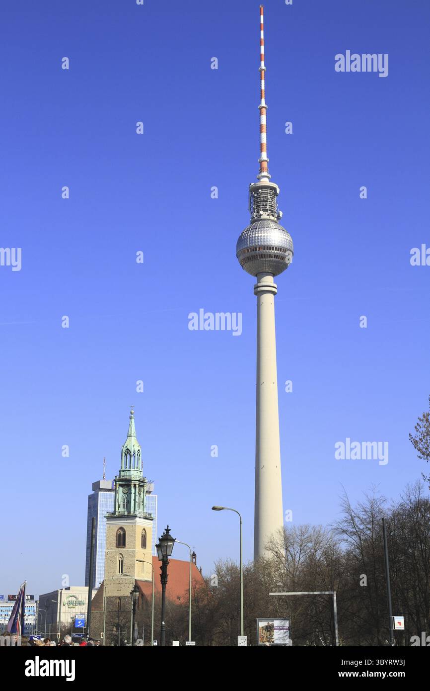The Berlin television tower, the tallest building in Germany, Berlin ...