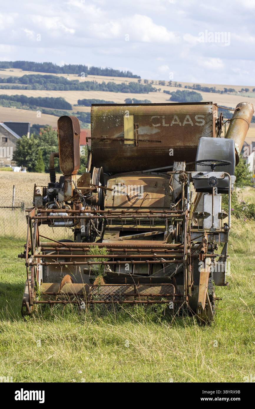 Old combine harvester made by Claas in 1961 Stock Photo - Alamy