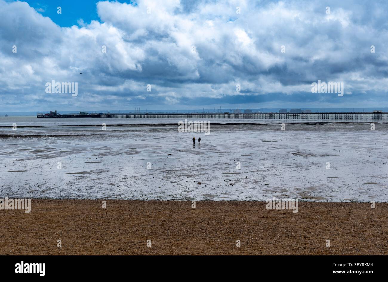 Empty beach in southend hi-res stock photography and images - Alamy