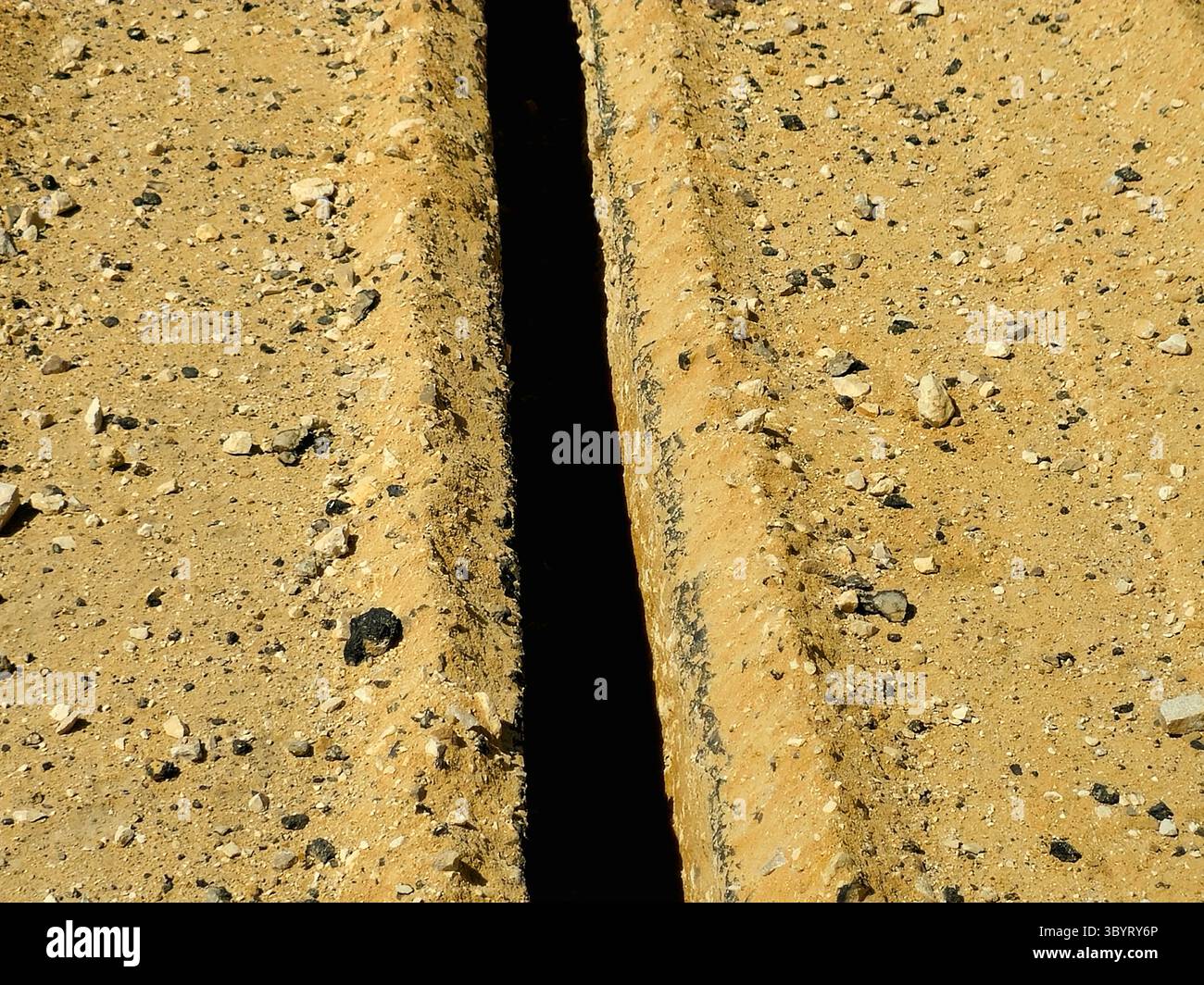 A ground trench, a long narrow excavation in the earth, trenches used ...