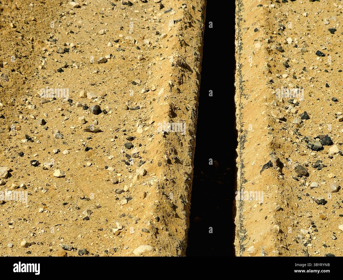 A ground trench, a long narrow excavation in the earth, trenches used ...