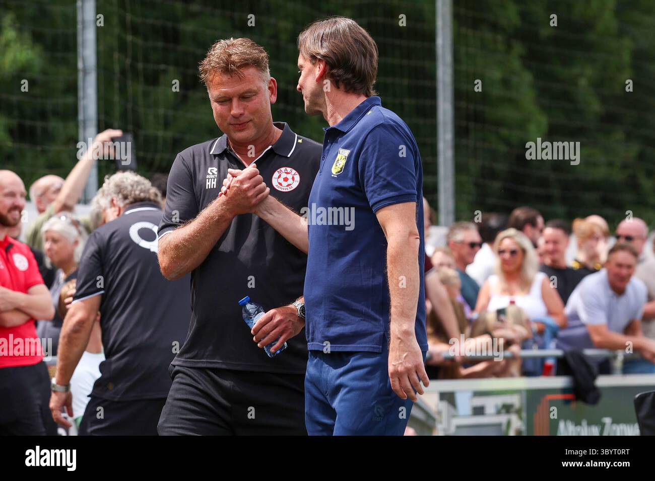 ARNHEM, NETHERLANDS - JULY 20: Trainer/coach Hans van de Haar of MASV ...