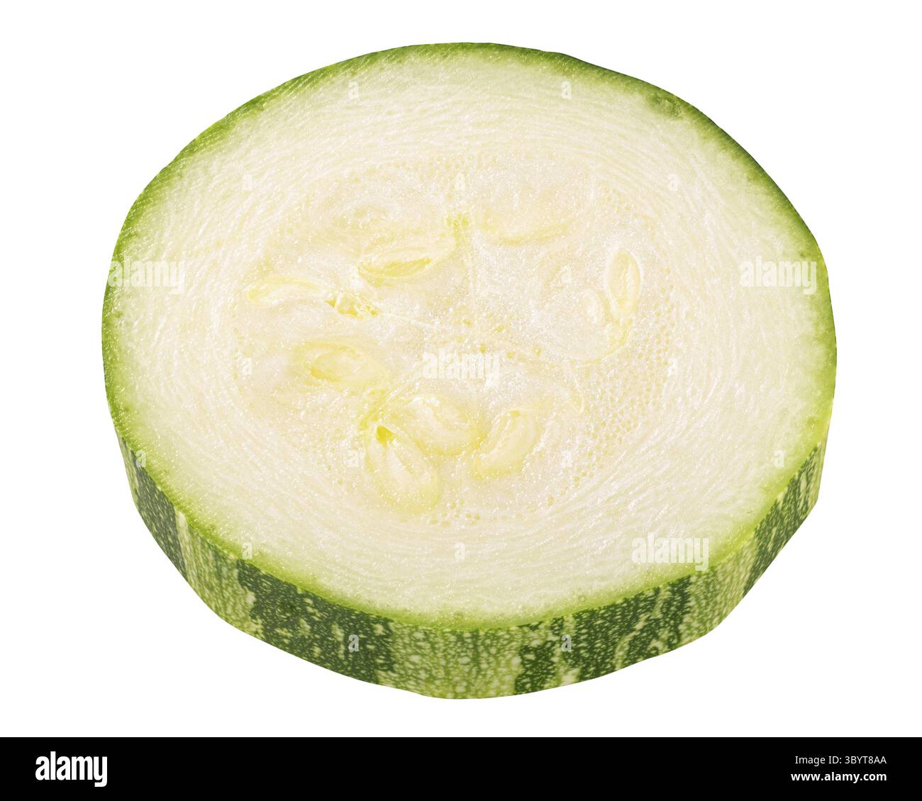 Zucchini or courgette slice (Cucurbita pepo), isolated Stock Photo - Alamy