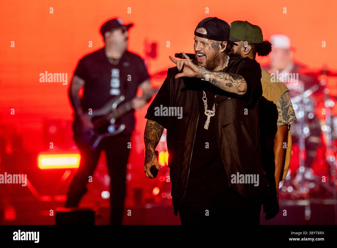 Jelly Roll (Jason DeFord) during the Country Thunder Music Festival on ...