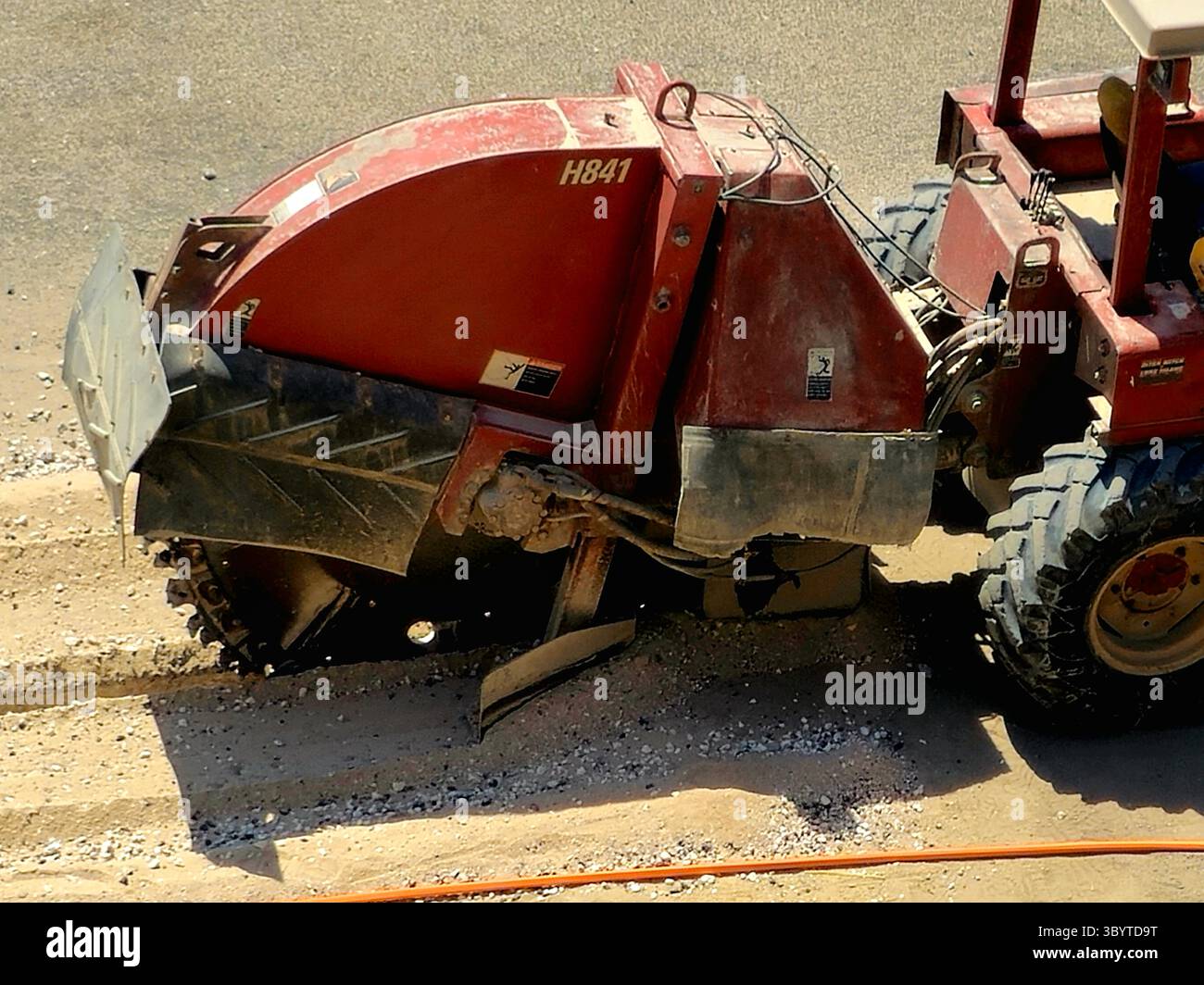 Giza, Egypt, July 16 2025: A Rocksaw, a powerful piece of construction ...