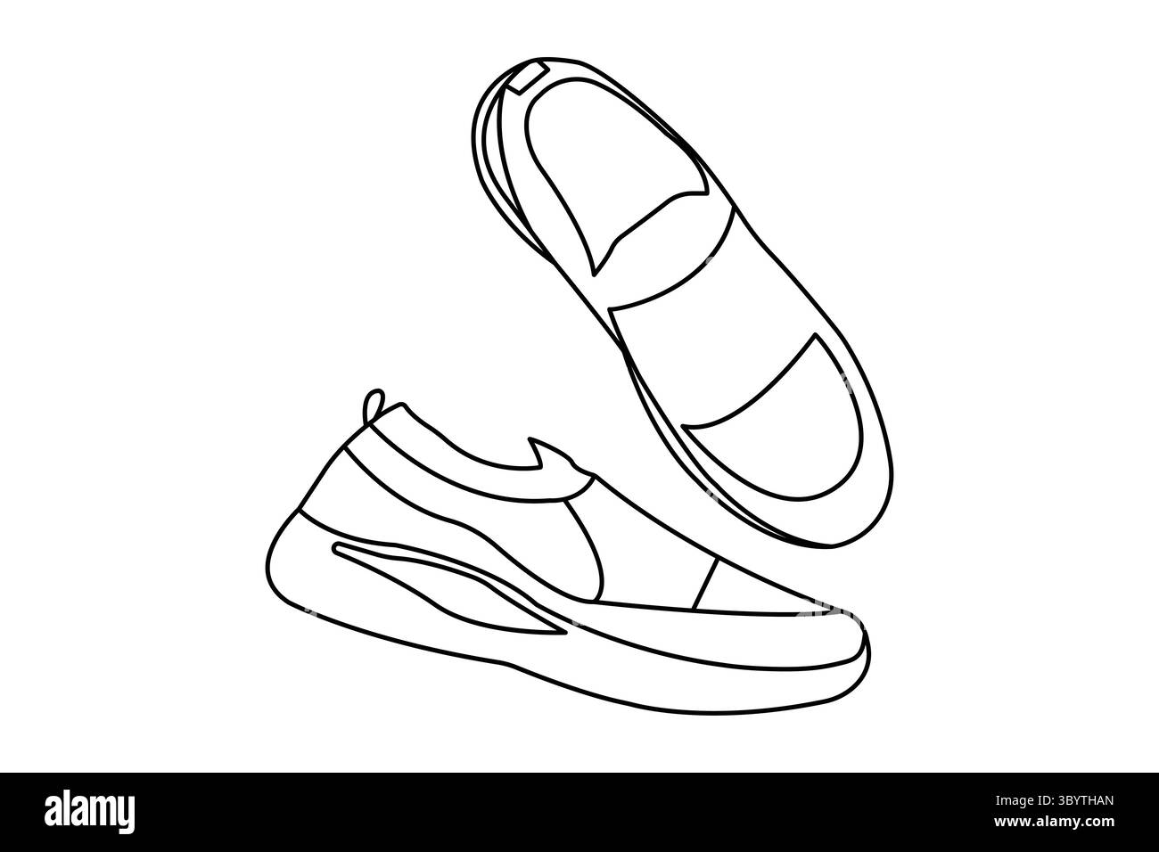 Sneaker shoe icon outline Cut Out Stock Images & Pictures - Alamy