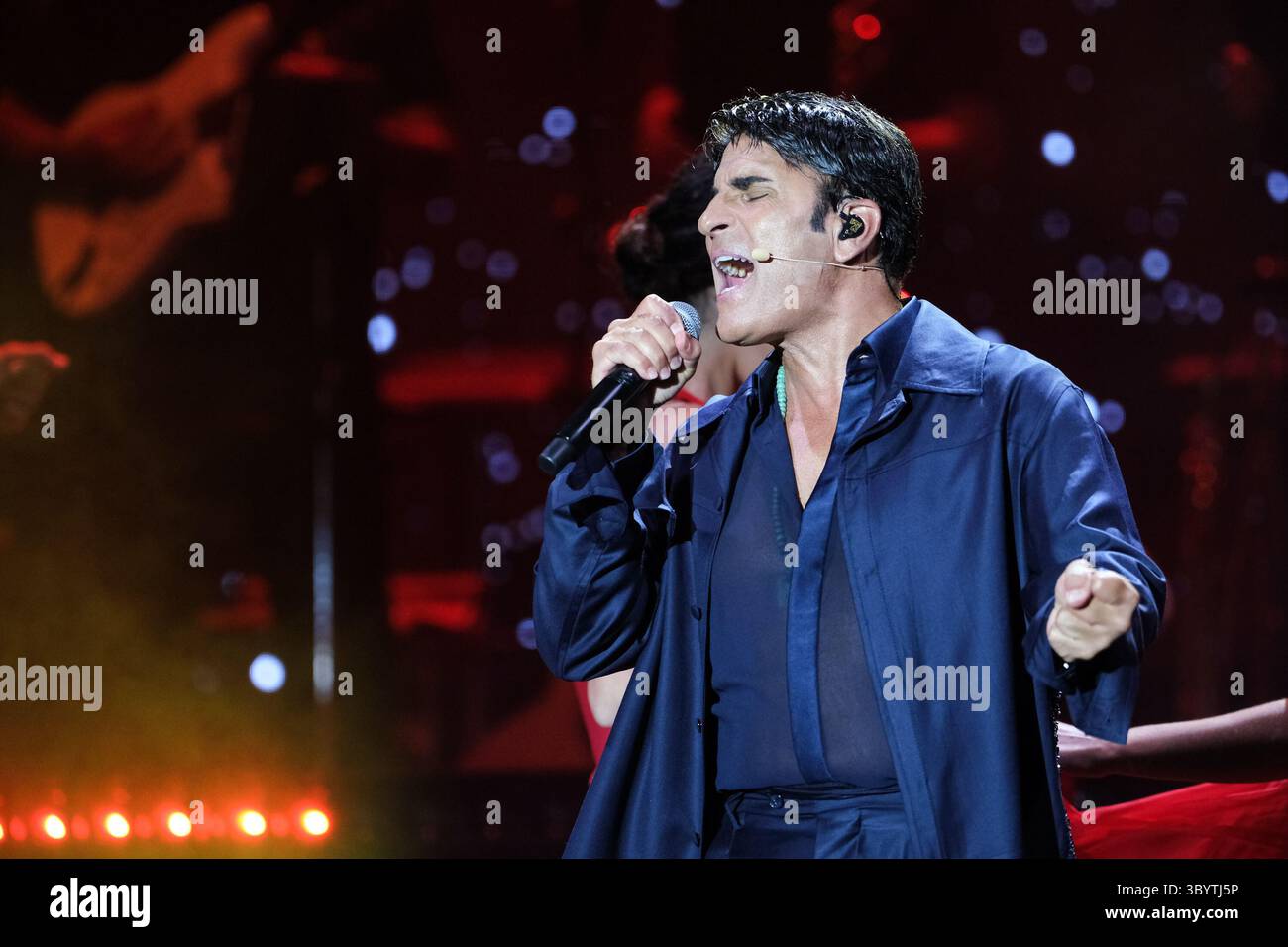 Italian singer, Sal Da Vinci performs live during his “Stasera Che Sera ...