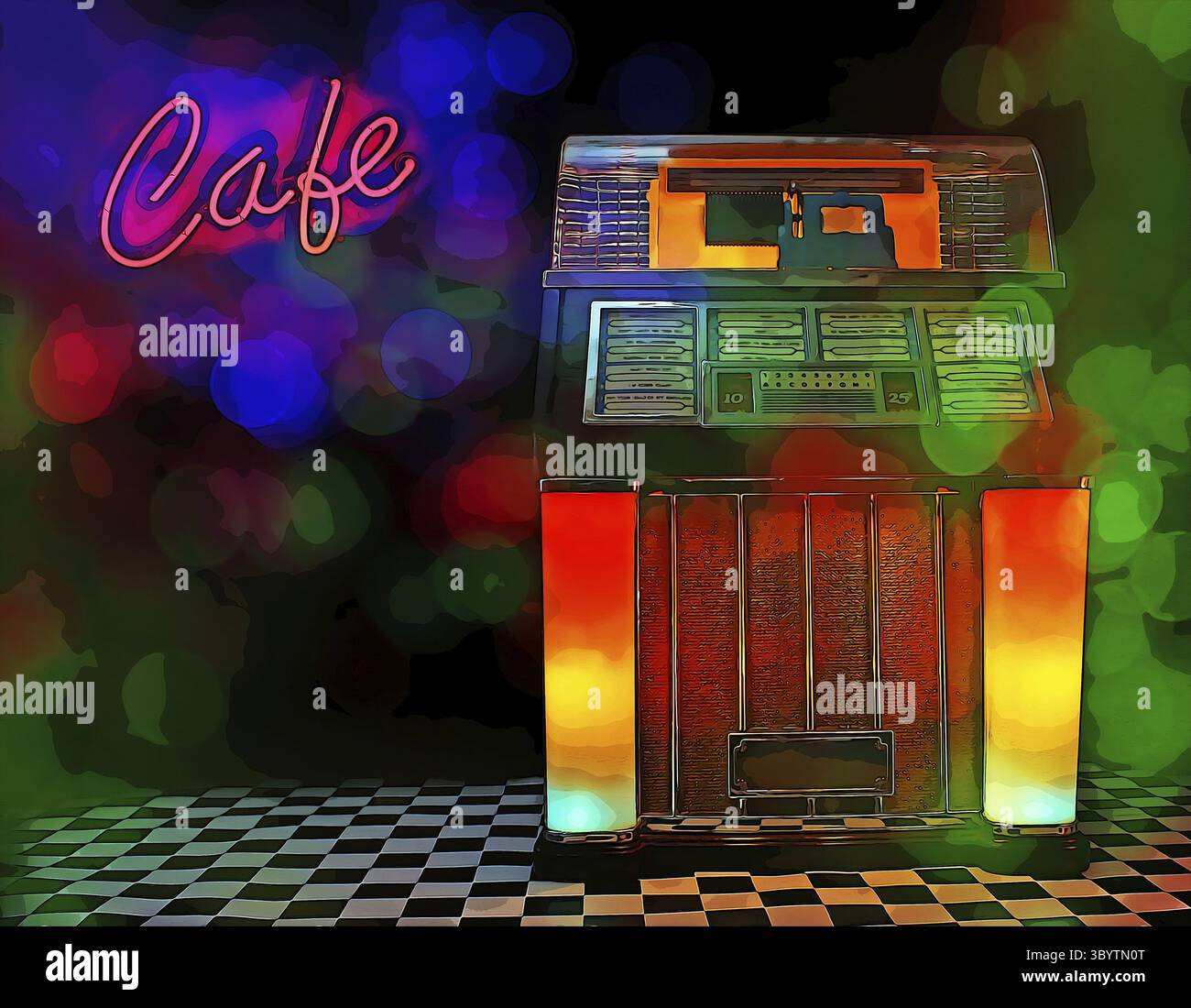 Disco ball neon effect hi-res stock photography and images - Alamy