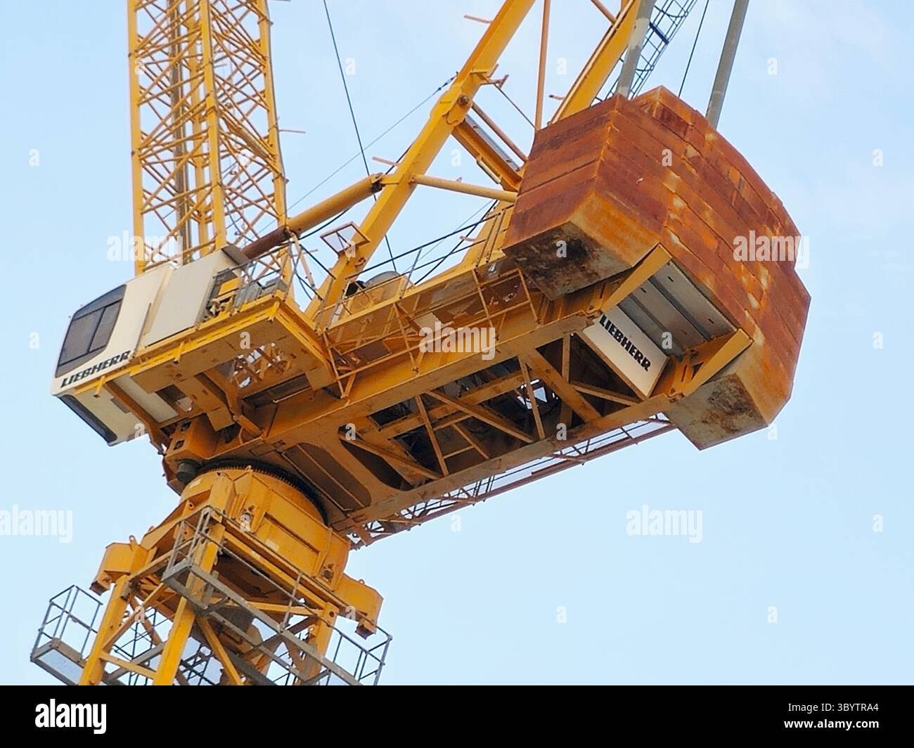 Mecca, Saudi Arabia, June 6 2024: Crane tower at the site of the great ...