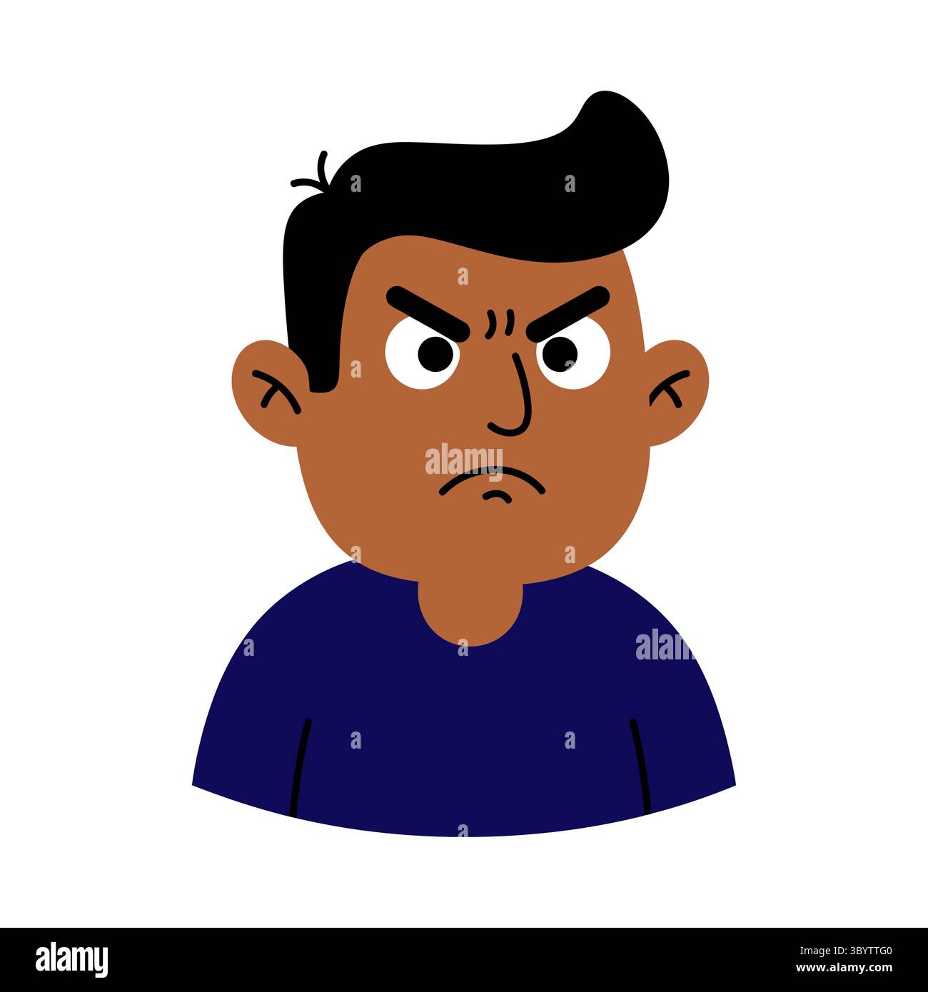 Angry negative emotion displeased Stock Vector Images - Alamy