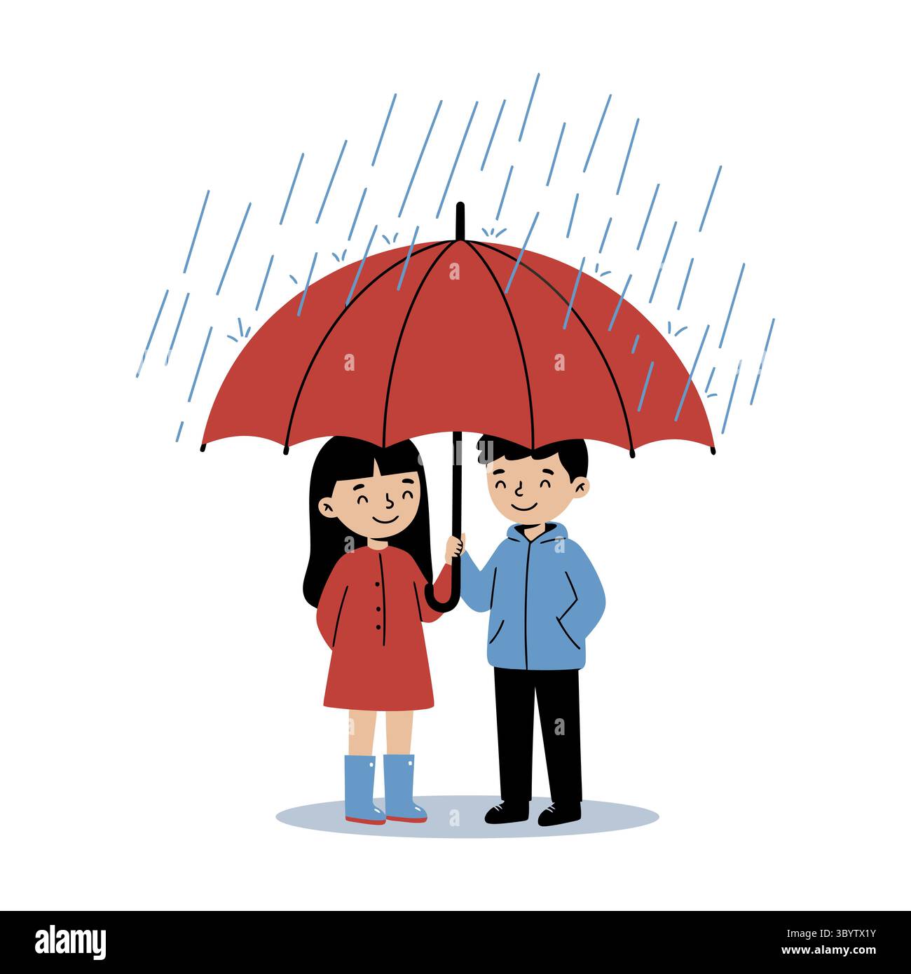 Couple autumn day Stock Vector Images - Alamy