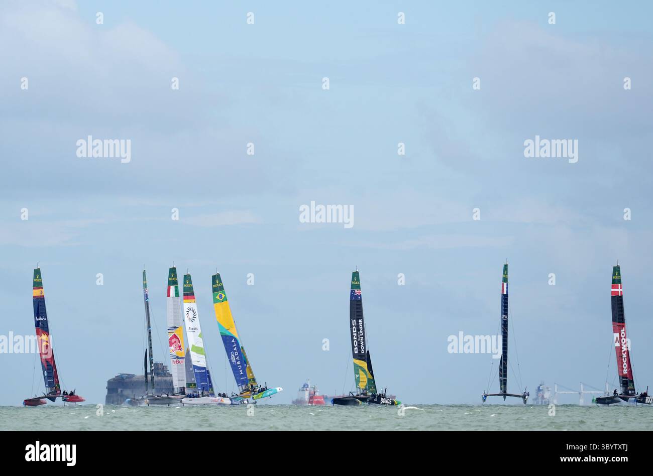 A general view of boats at the start of the race during day two of the ...