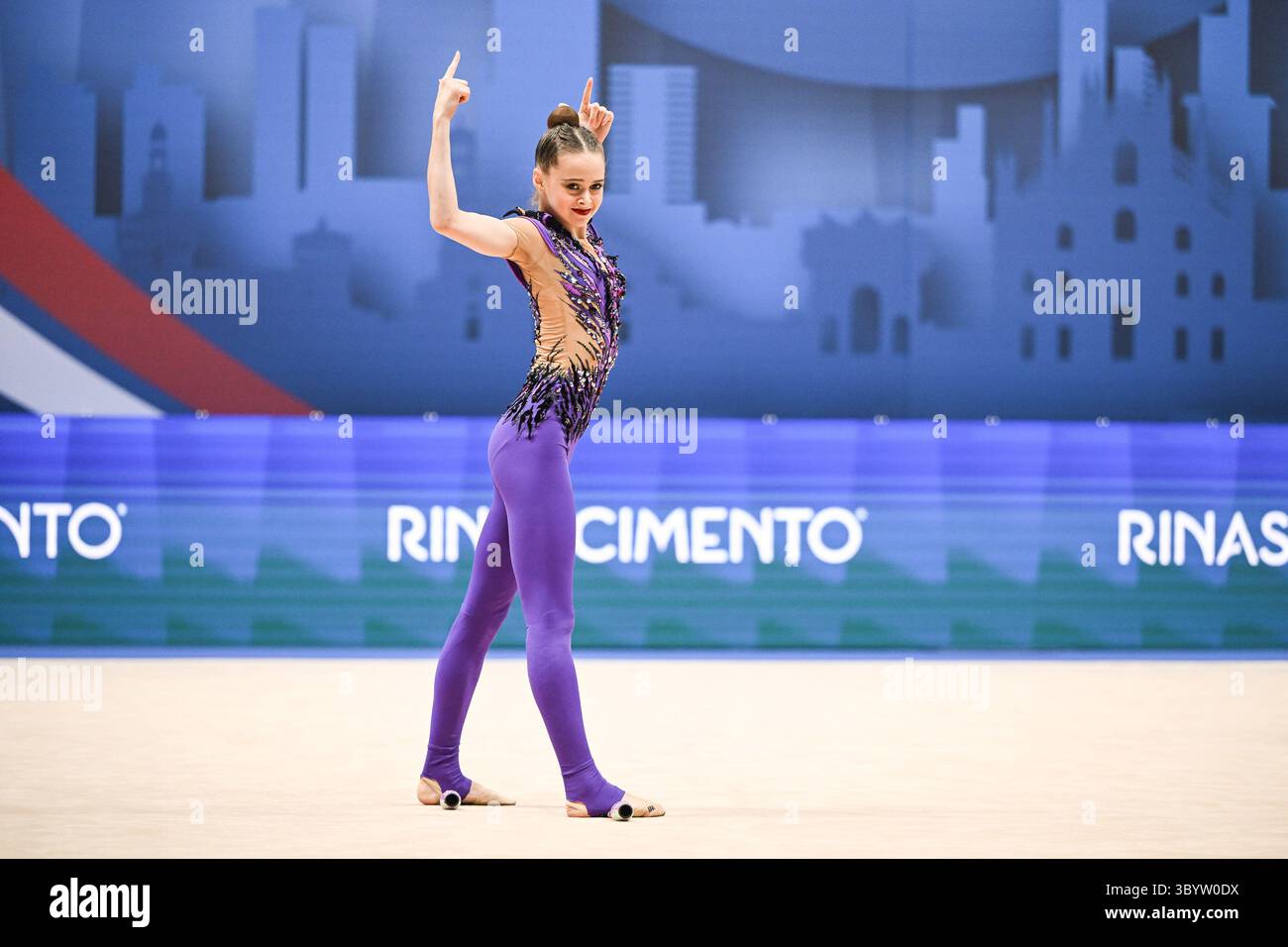 Onofriichuk Taisiia (UKR) seen in action during the clubs competition ...