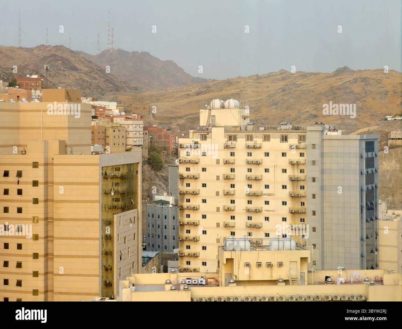 Mecca, Saudi Arabia, June 9 2024: the buildings and mountains of Makkah ...