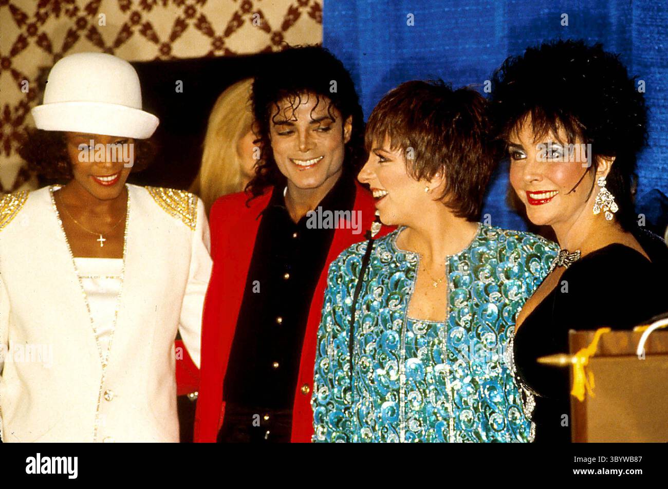 WHITNEY HOUSTON, MICHAEL JACKSON, LIZA MINELLI, AND ELIZABETH TAYLOR ...