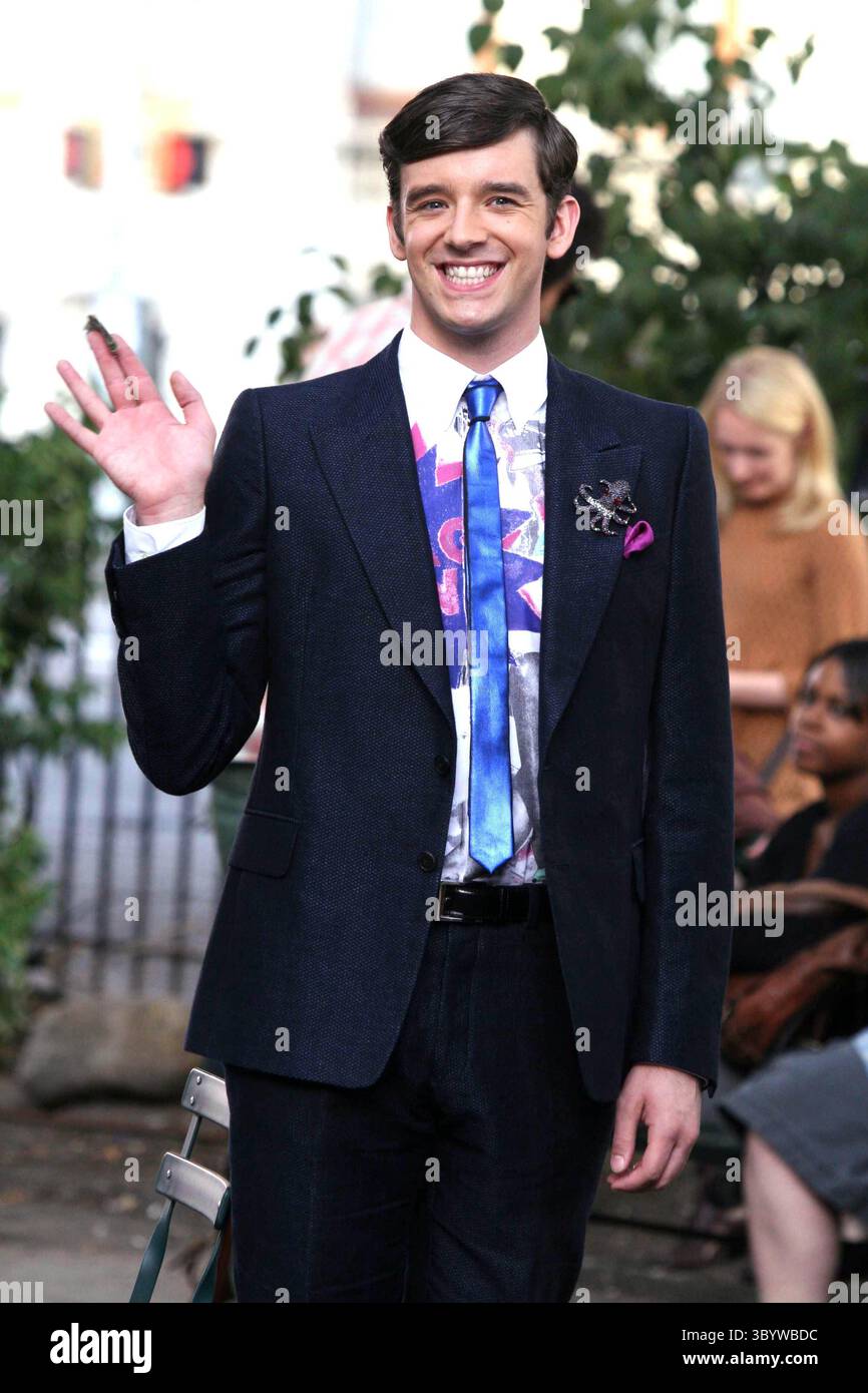 MICHAEL URIE.on the set of ''ugly Betty'' at Cooper Square Park and 2 ...