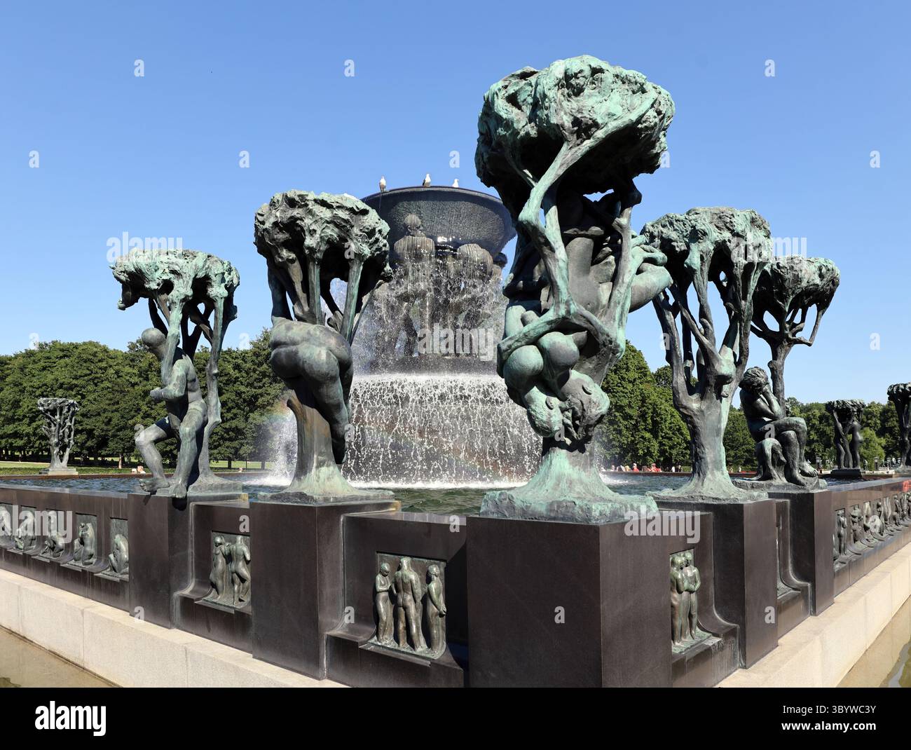 Sculptures by Gustav Vigeland, Frogner Park, Oslo, Norway Stock Photo ...