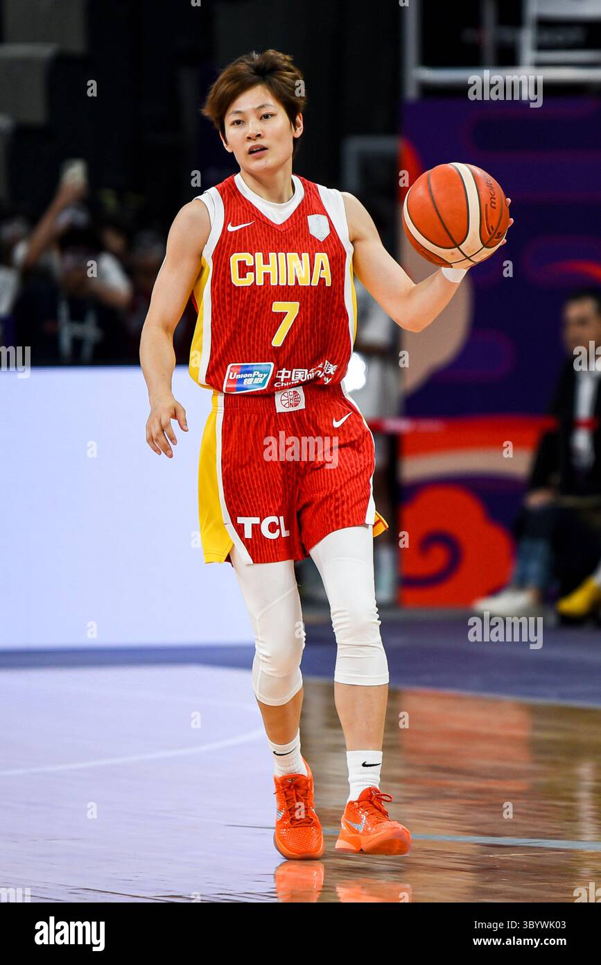 Shenzhen, China PR. 20 July, 2025. Yang Liwei #7 of China during the ...
