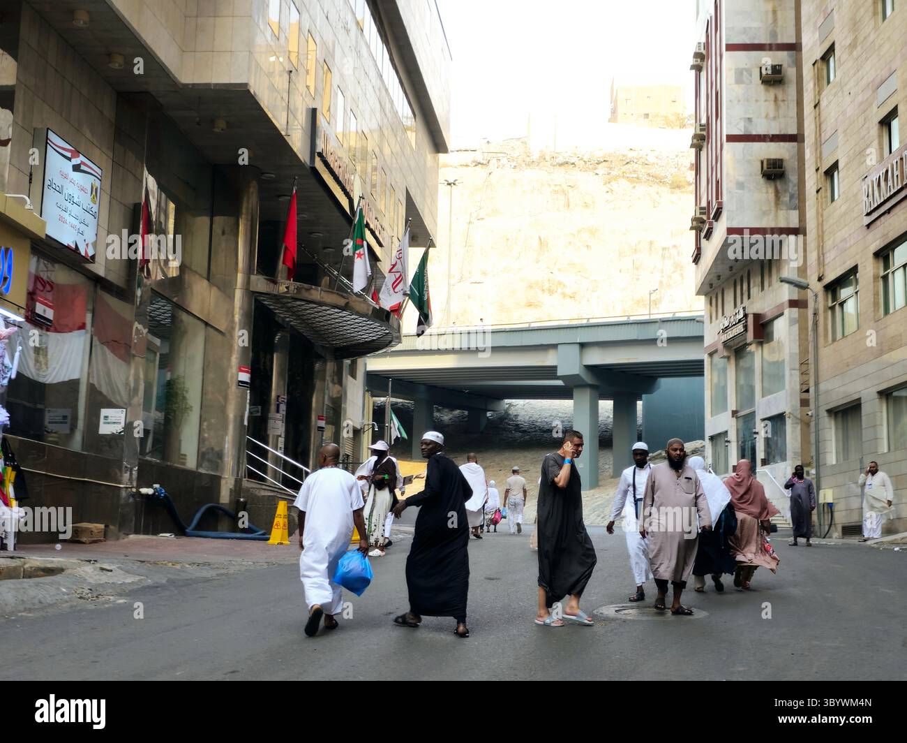 Mecca, Saudi Arabia, June 13 2024: the streets of Makkah city details ...