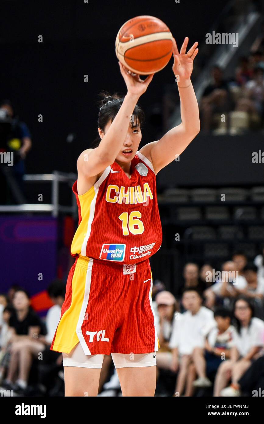 Shenzhen, China PR. 20 July, 2025. Luo Xinyu #16 of China during the ...