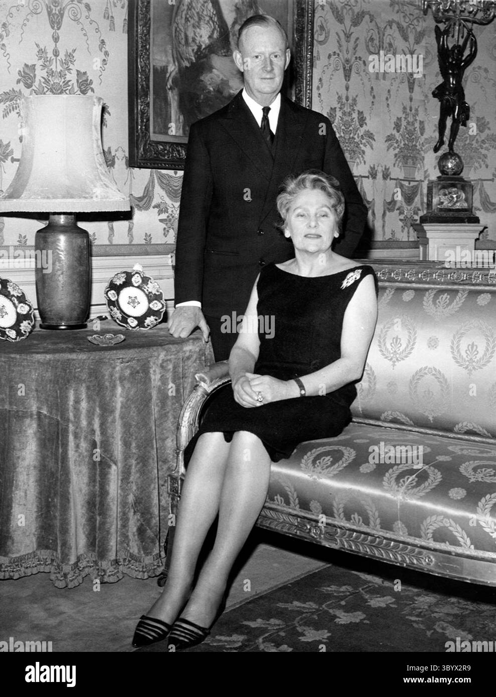 British Ambassador to France PATRICK REILLY and his wife at the British ...