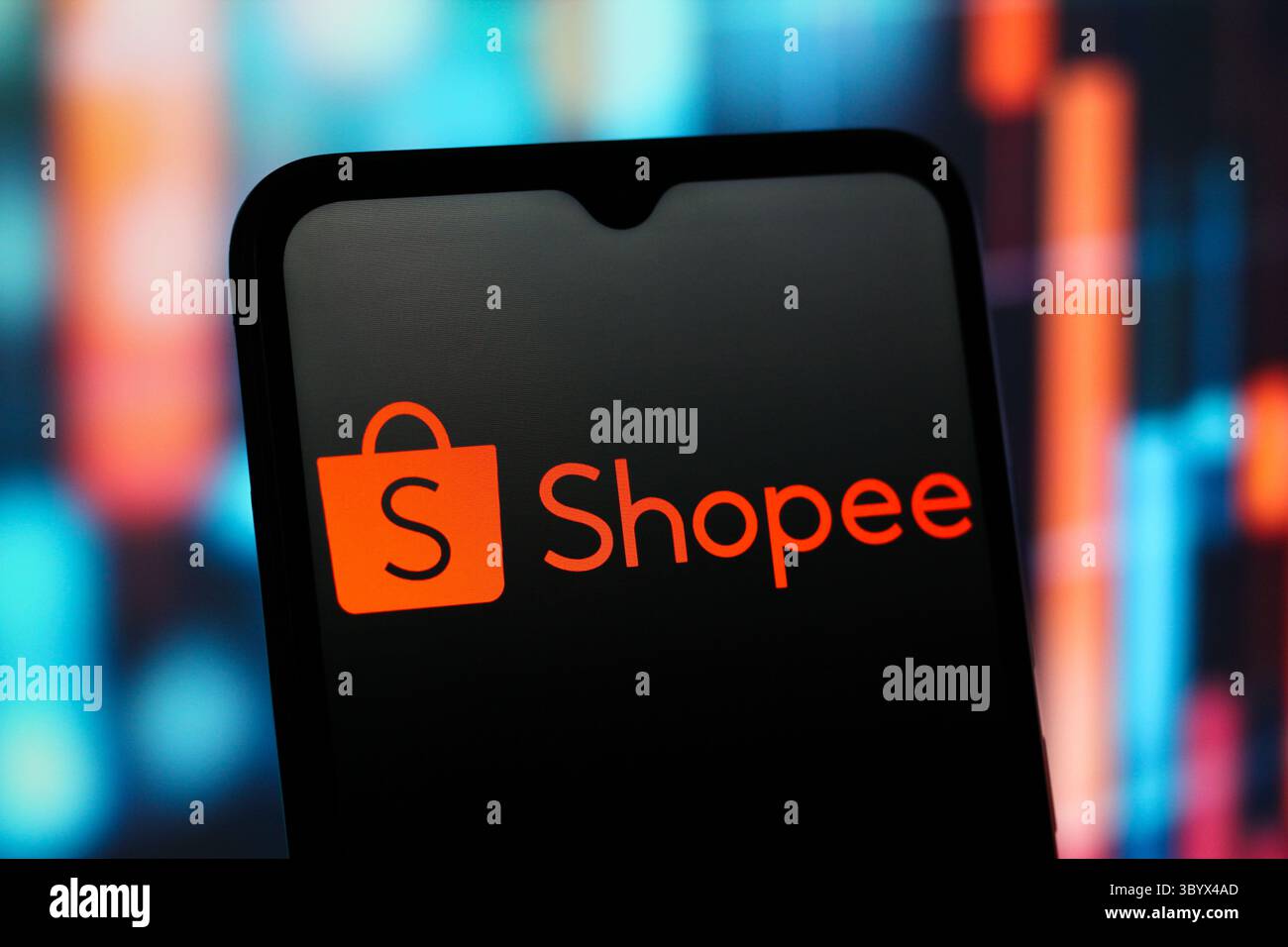 July 20, 2025, Canada: In this photo illustration, the Shopee logo is ...