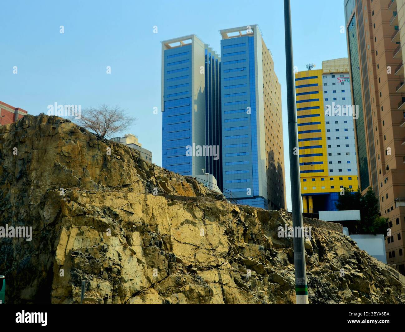 Mecca, Saudi Arabia, June 19 2024: Buildings and mountains of Makkah ...